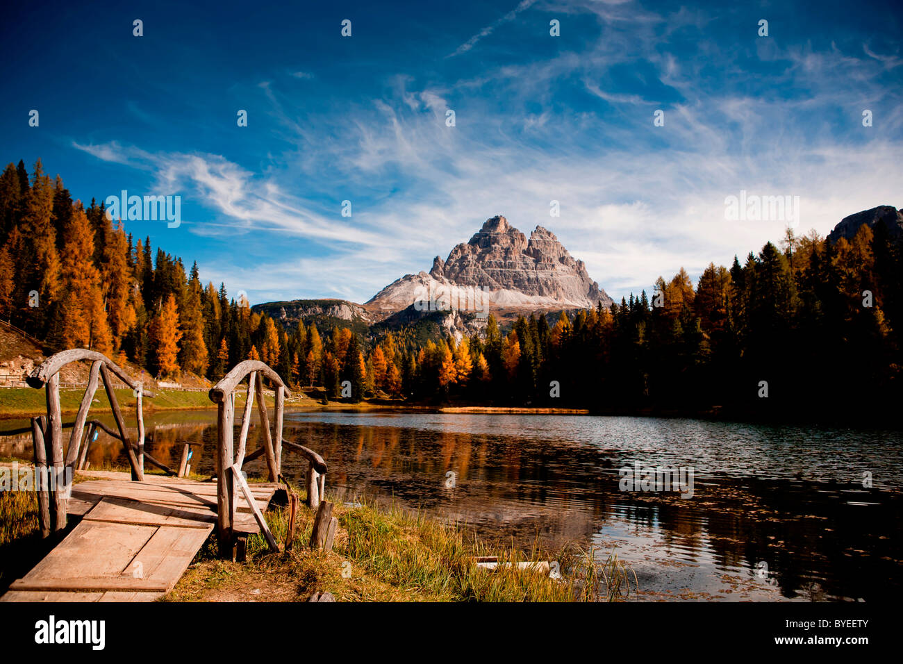 Lago di Dobiacco oder Toblacher See, Dolomiten, Südtirol, Alpen ...