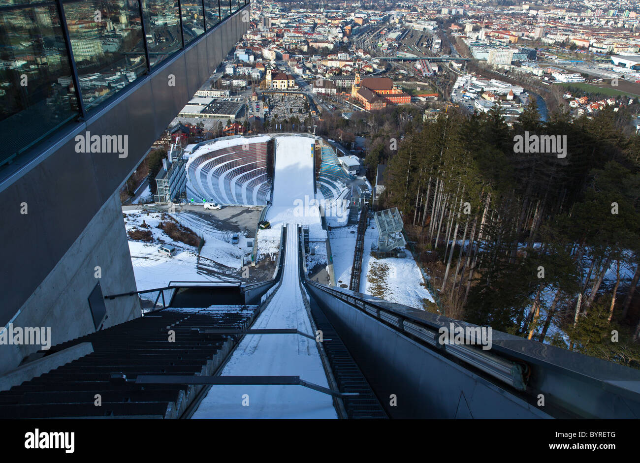 Österreich, Tirol, Panorama Wiew über Innsbruck und Inn Tal vom ...