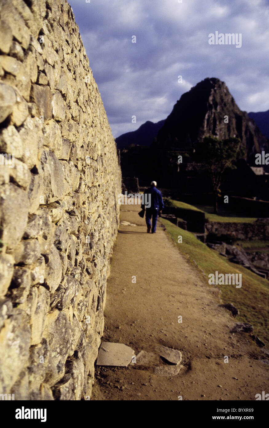 Inka Ruinen auf der UNESCO-Weltkulturerbe Machu Picchu-Sacred Valley, Peru. Berühmten Ruinen ...