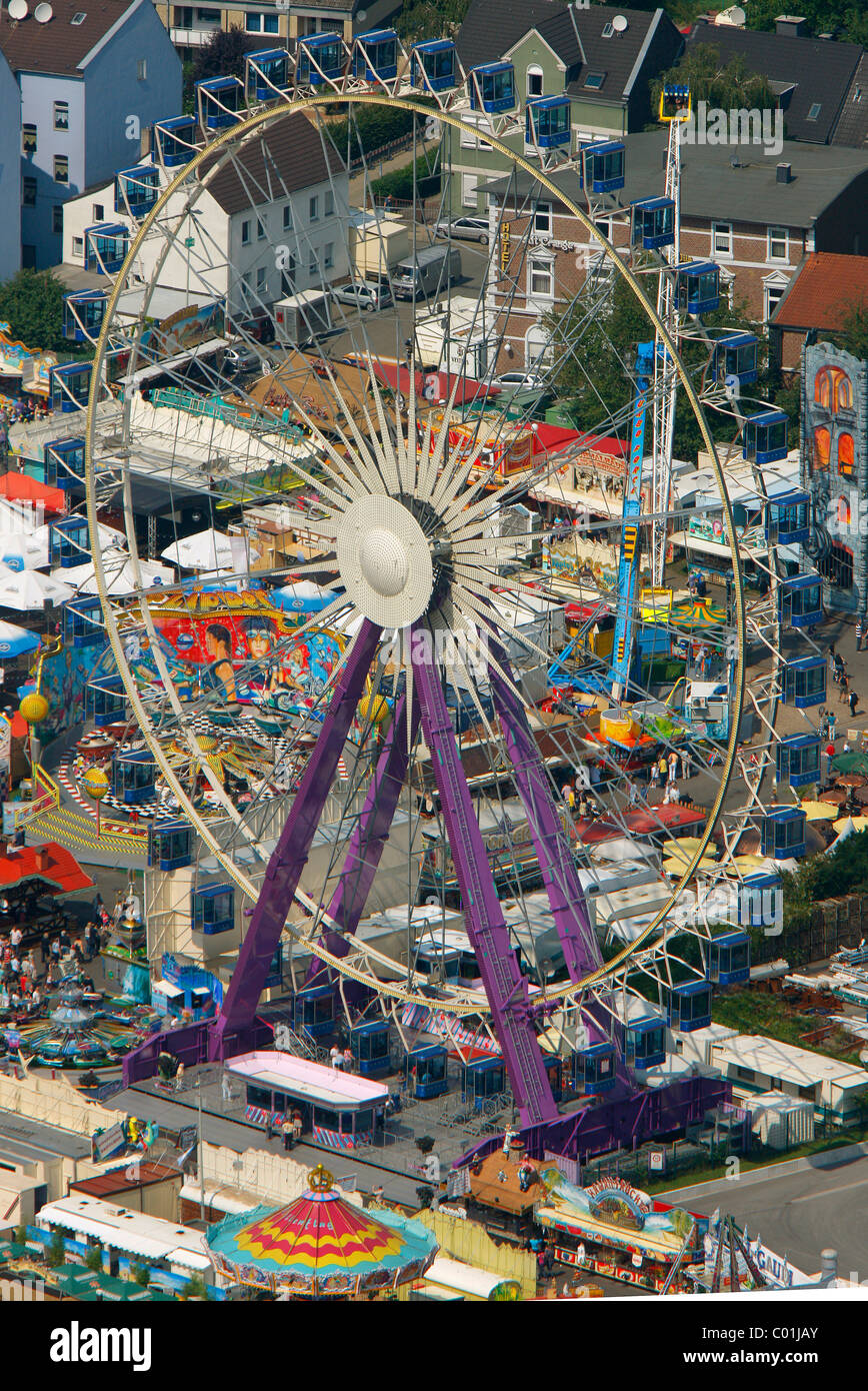 Luftbild, Riesenrad, Cranger Kirmes Kirmes, Stadtteil Crange, Herne ...