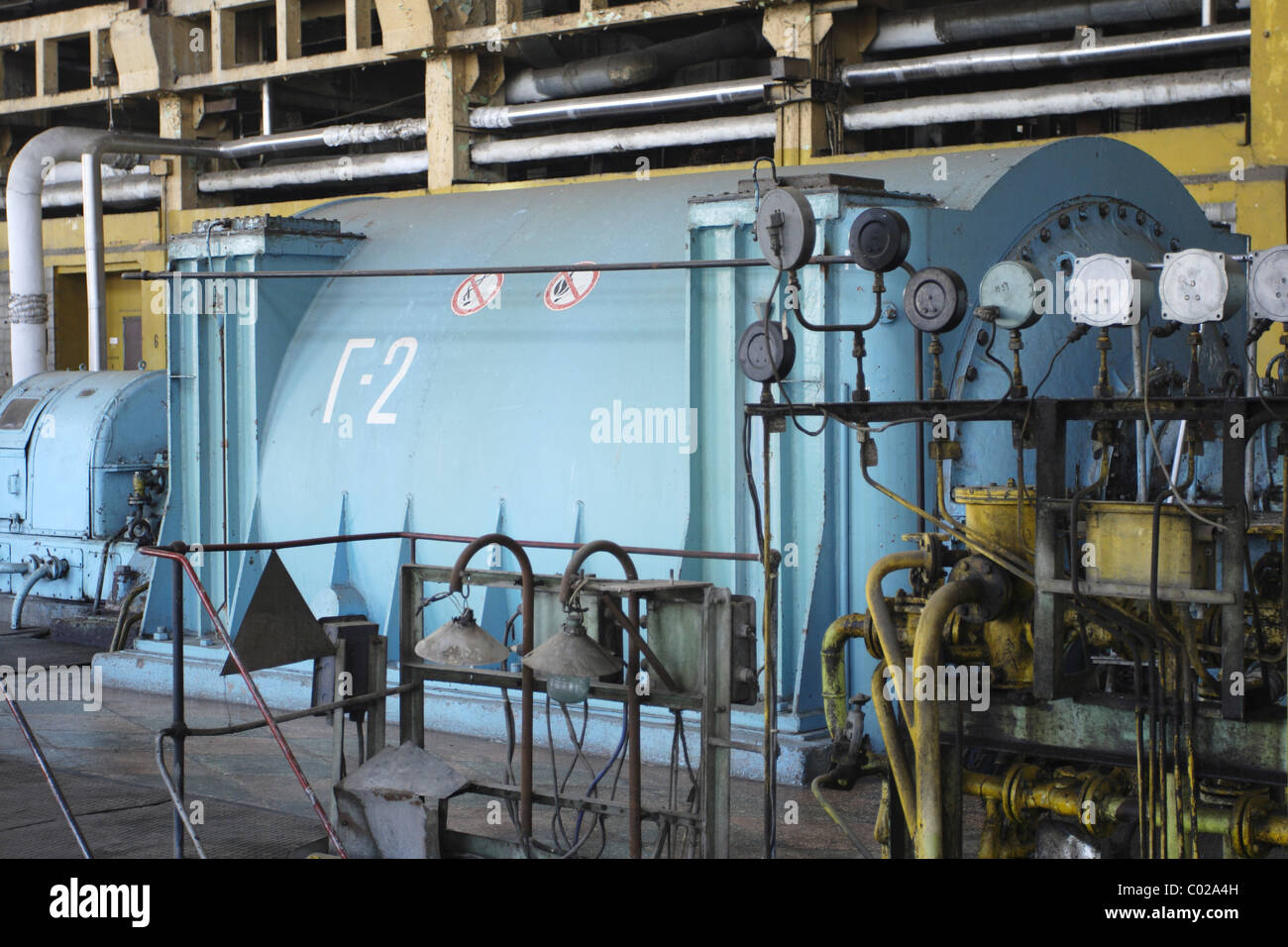 Generator von Power 60 Megawatt 6000 Volt. Wärme-Kraftwerk ...