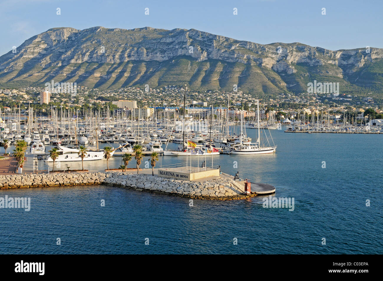 Schiffe, Hafen, Hafen, Küste, Berg Montgo, Denia, Costa Blanca ...