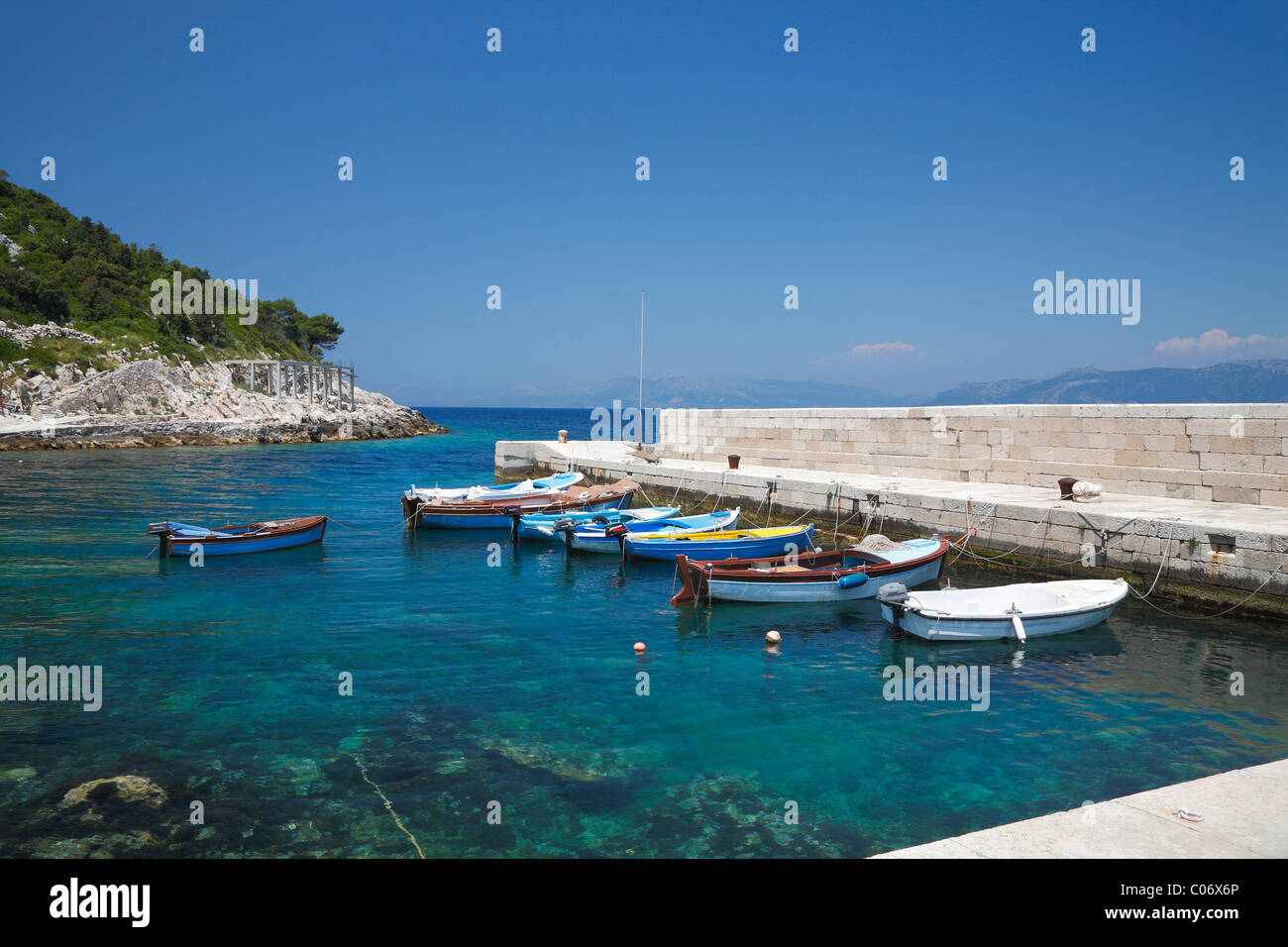 Kozarica Dorf auf der Insel Mljet Stockfotografie - Alamy