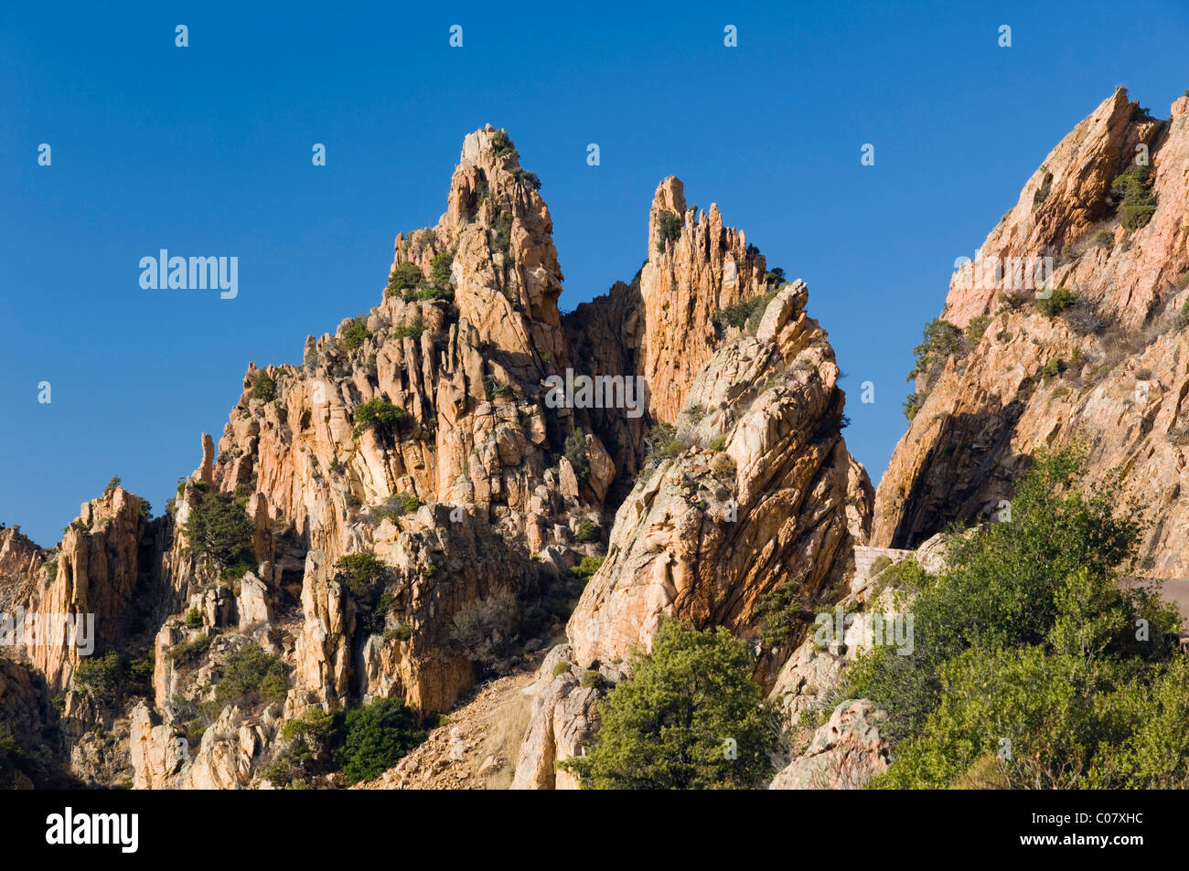 Roten Felsen, Calanche de Piana, Golf von Porto, Korsika, Frankreich ...