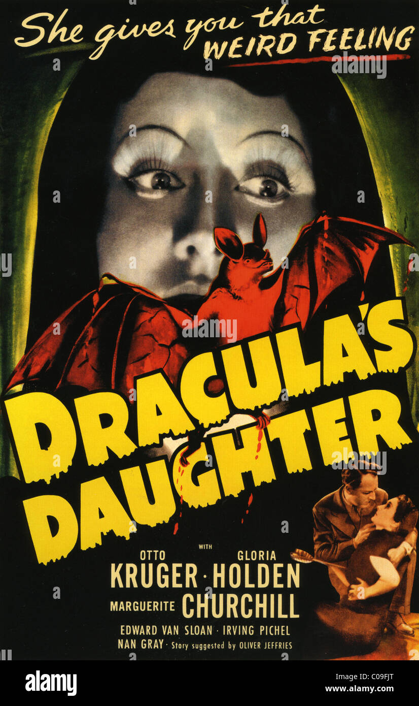 Draculas Tochter Plakat für 1936 Universal Film mit Gloria Holden Stockfotografie - Alamy