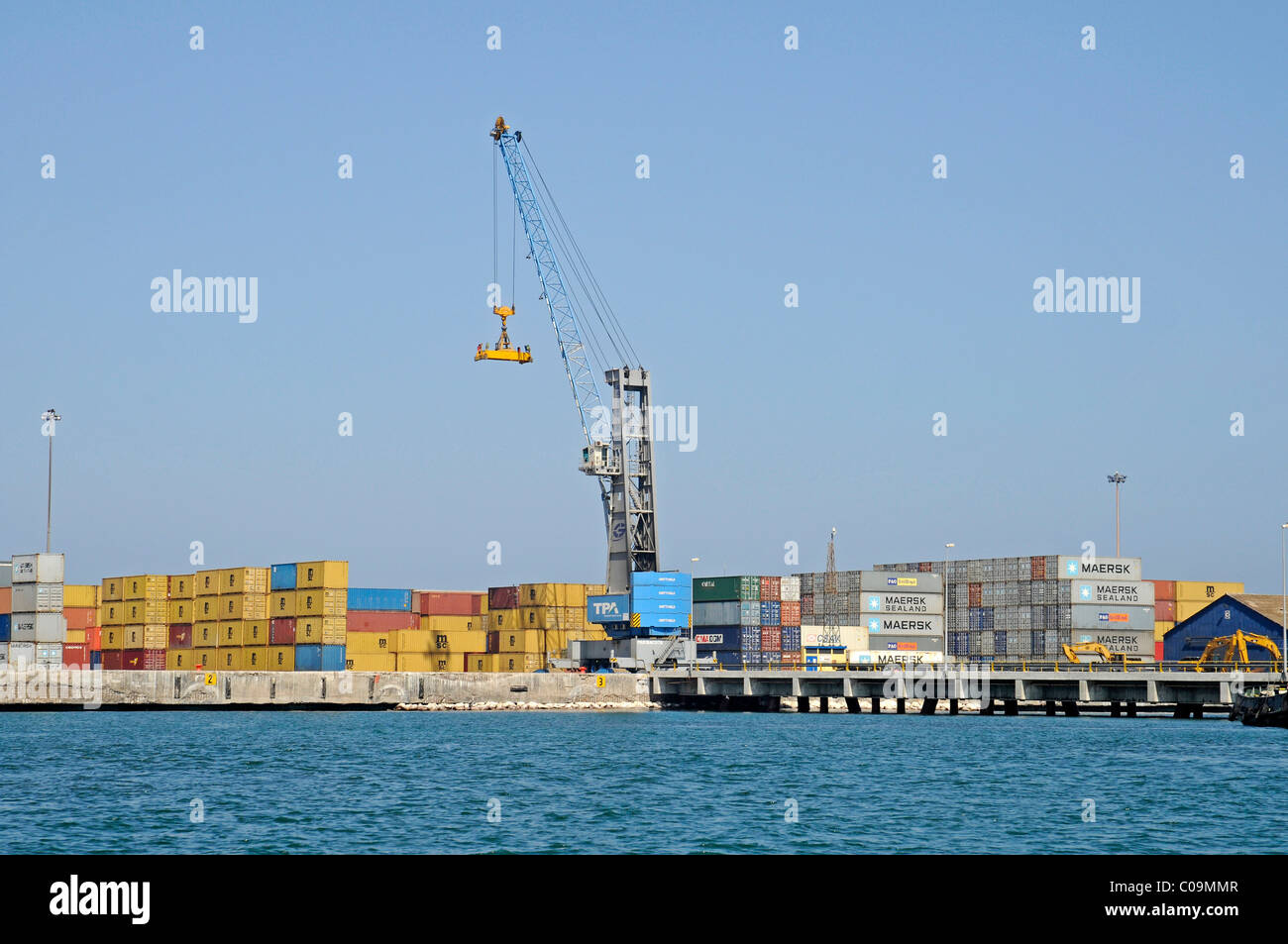 Kran, Container-Hafen, Meer, Arica, Norte Grande, Nördliches Chile ...