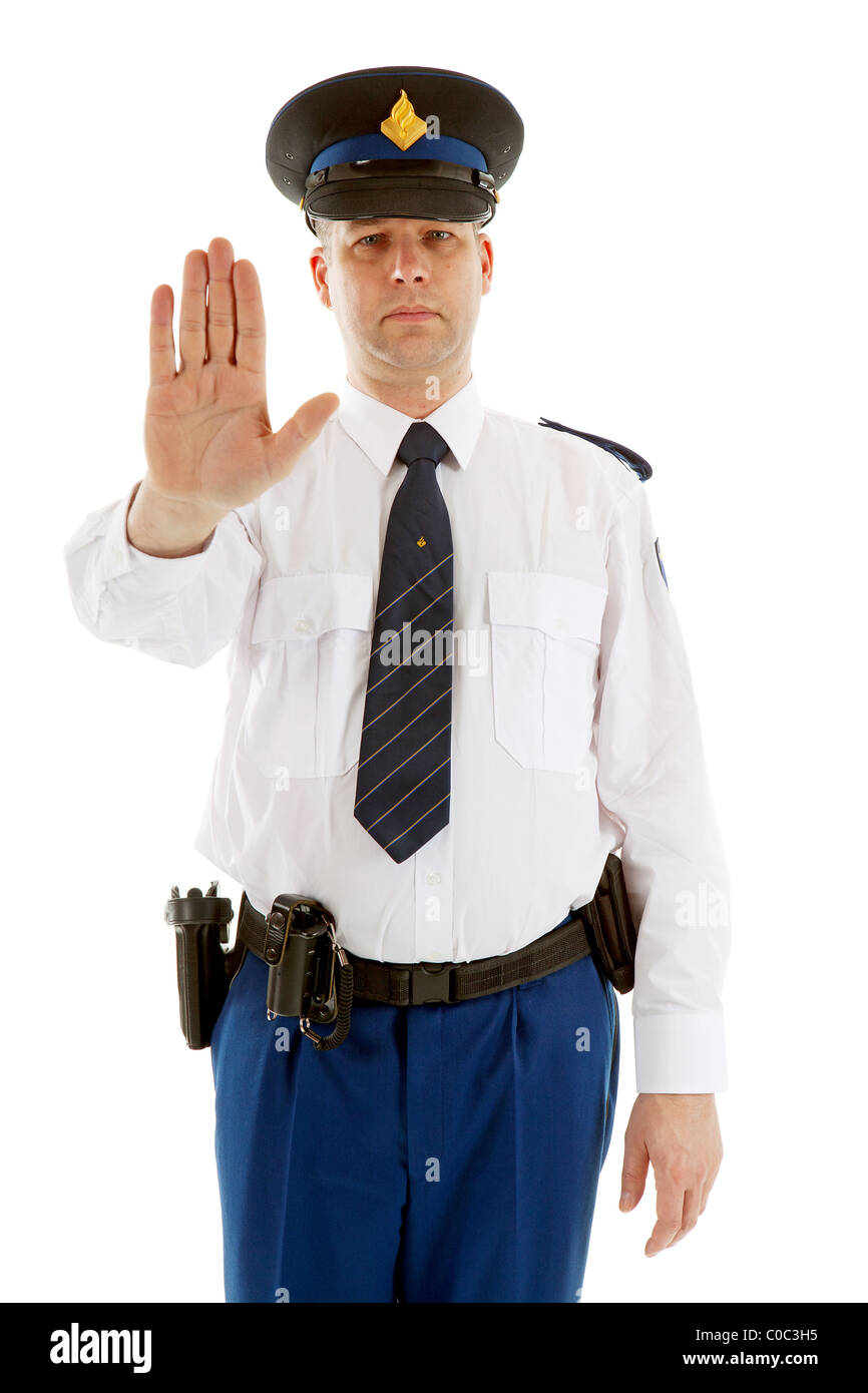 Police officer policeman stop hand -Fotos und -Bildmaterial in hoher ...
