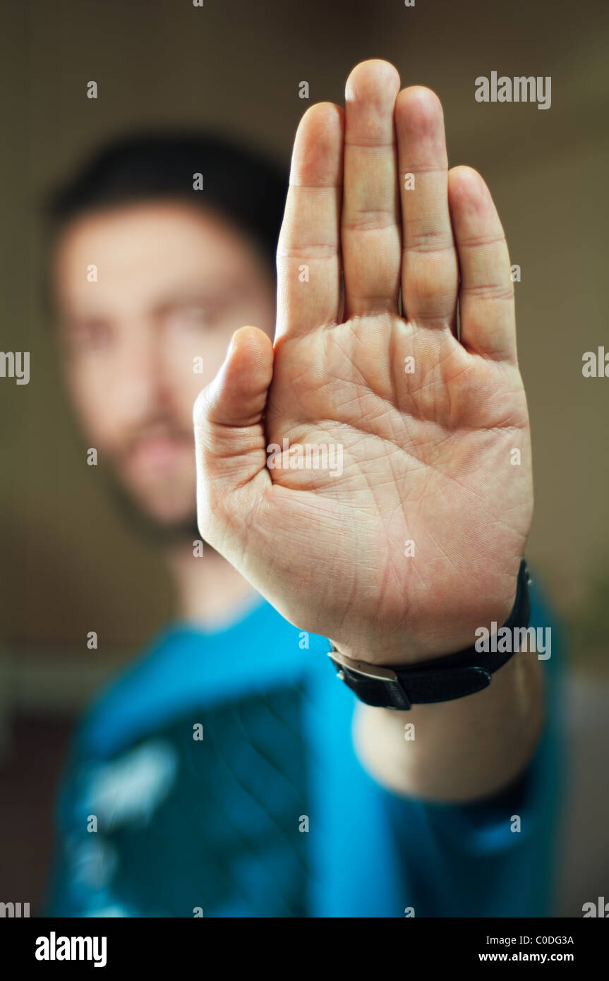 Stop Sign Hand Stockfotos und -bilder Kaufen - Alamy