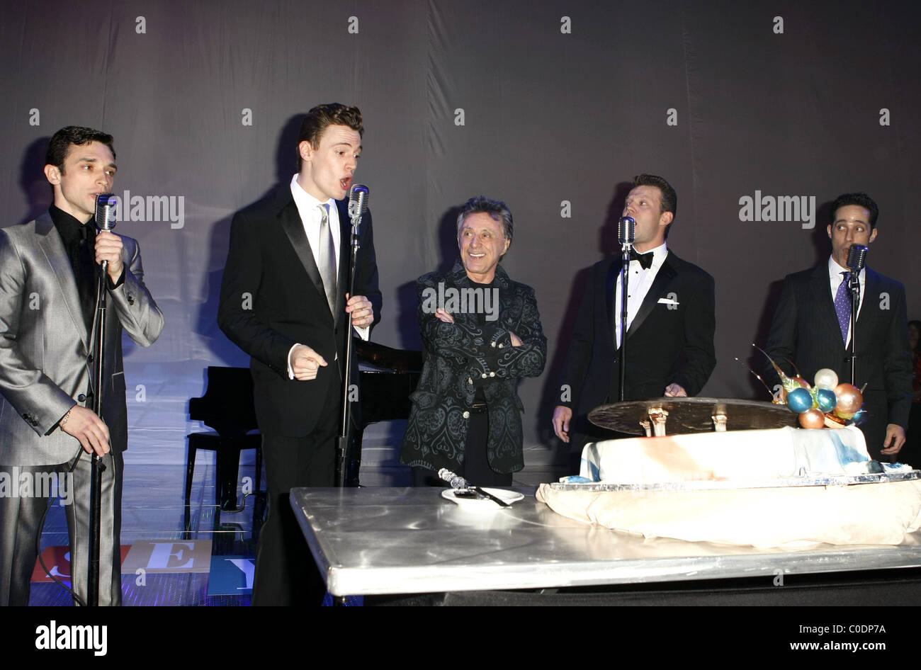 Erich Bergen, Jeff Leibow, Frankie Valli, Rick Faugno und Jeremy ...