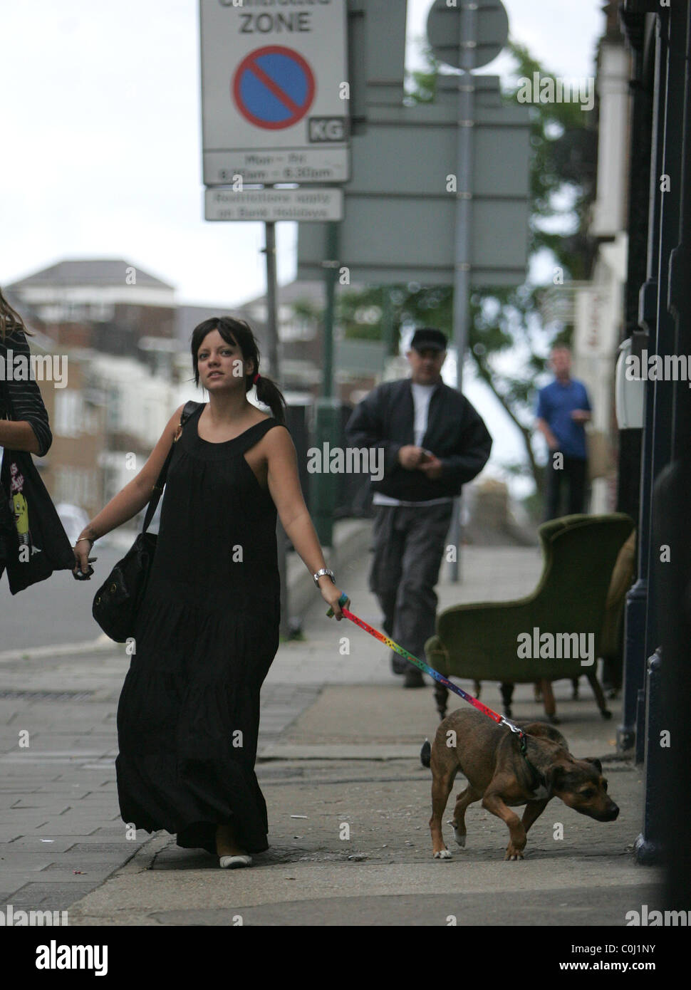 Lily Allen Arriving mit ihrem neuen Hund nach Hause holte sie vom ...