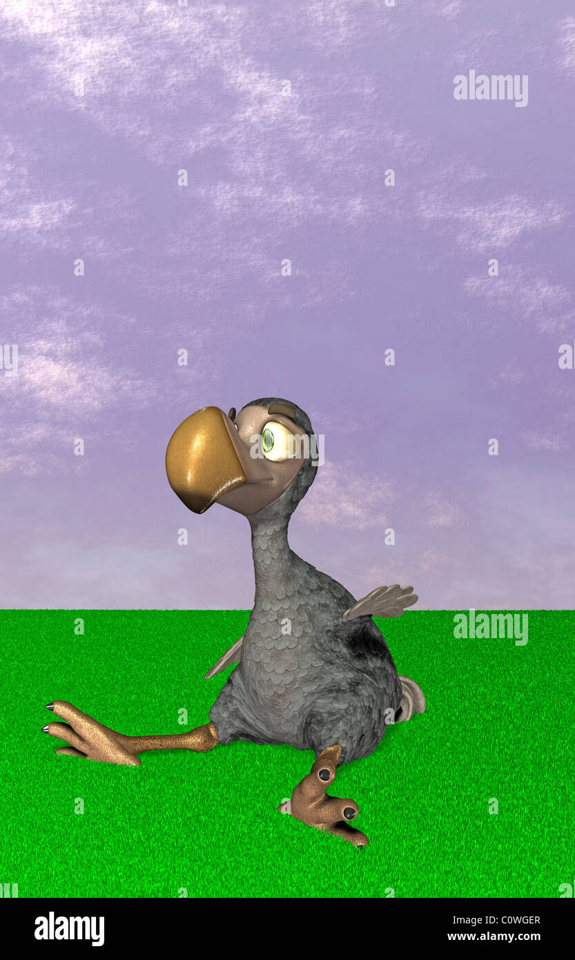 Dodo Comicstil tierische illustration Stockfotografie - Alamy