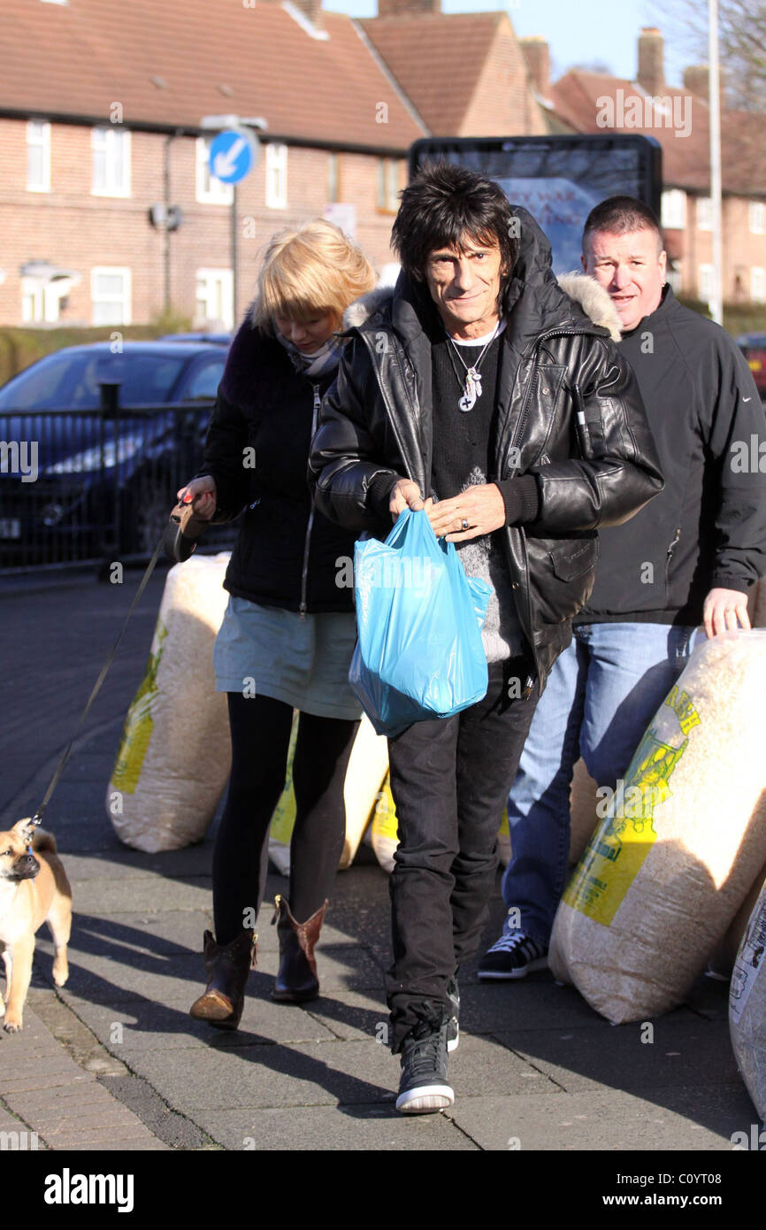 Ronnie Wood und Ekaterina Ivanova nehmen Sie ihren Hund mit eine ...