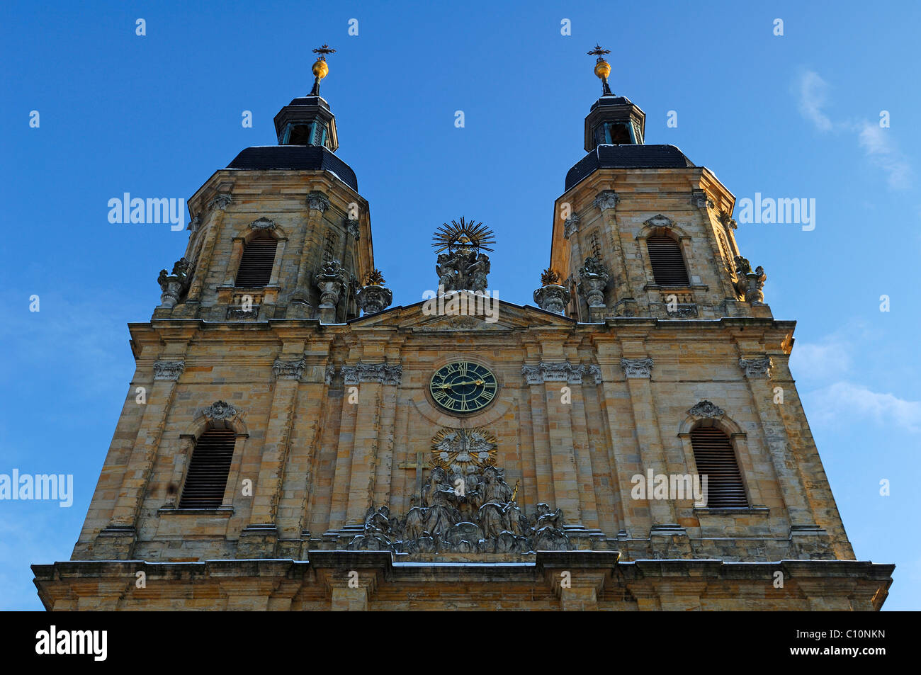 Türme der Basilika Goessweinstein Basilika, Barock, geweiht im Jahre ...