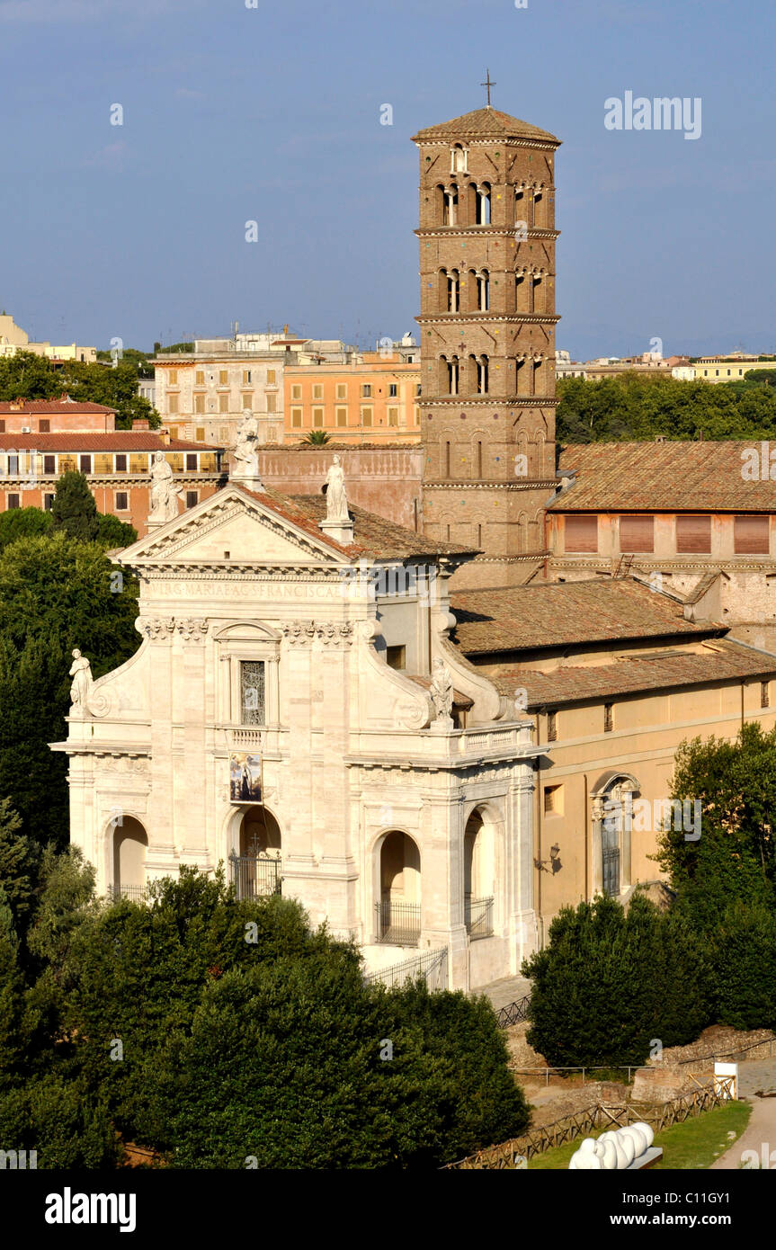 Basilica di Santa Francesca Romana, Campanile, Forum Romanum, das Forum Romanum, Rom, Latium ...