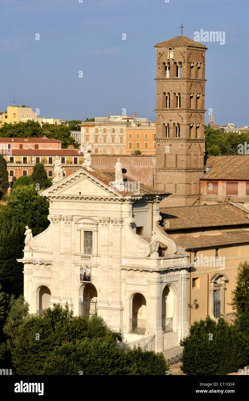 Basilica di Santa Francesca Romana, Campanile, Forum Romanum, das Forum Romanum, Rom, Latium ...