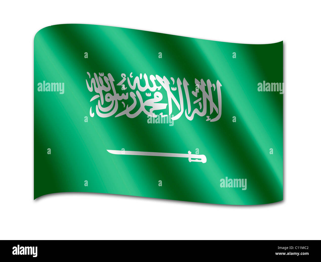 Saudi arabian flag Ausgeschnittene Stockfotos und -bilder - Alamy