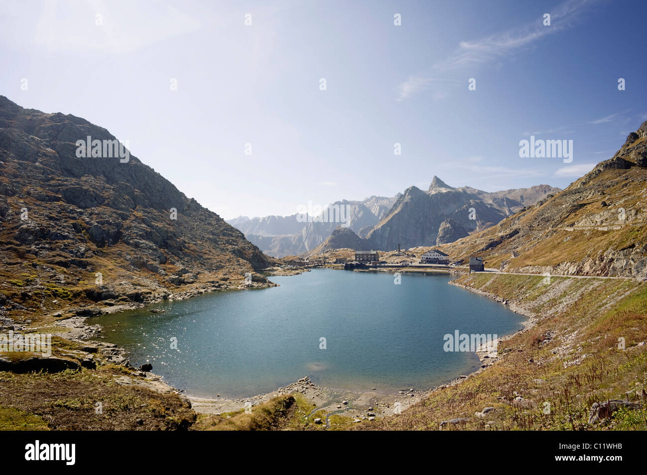 Italienische Seite, super Saint Bernard, Colle del Gran San Bernardo ...