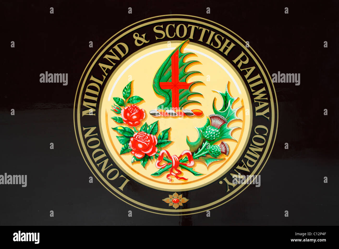 London Midland & Scottish Railway Company Logo auf Zug in The National ...