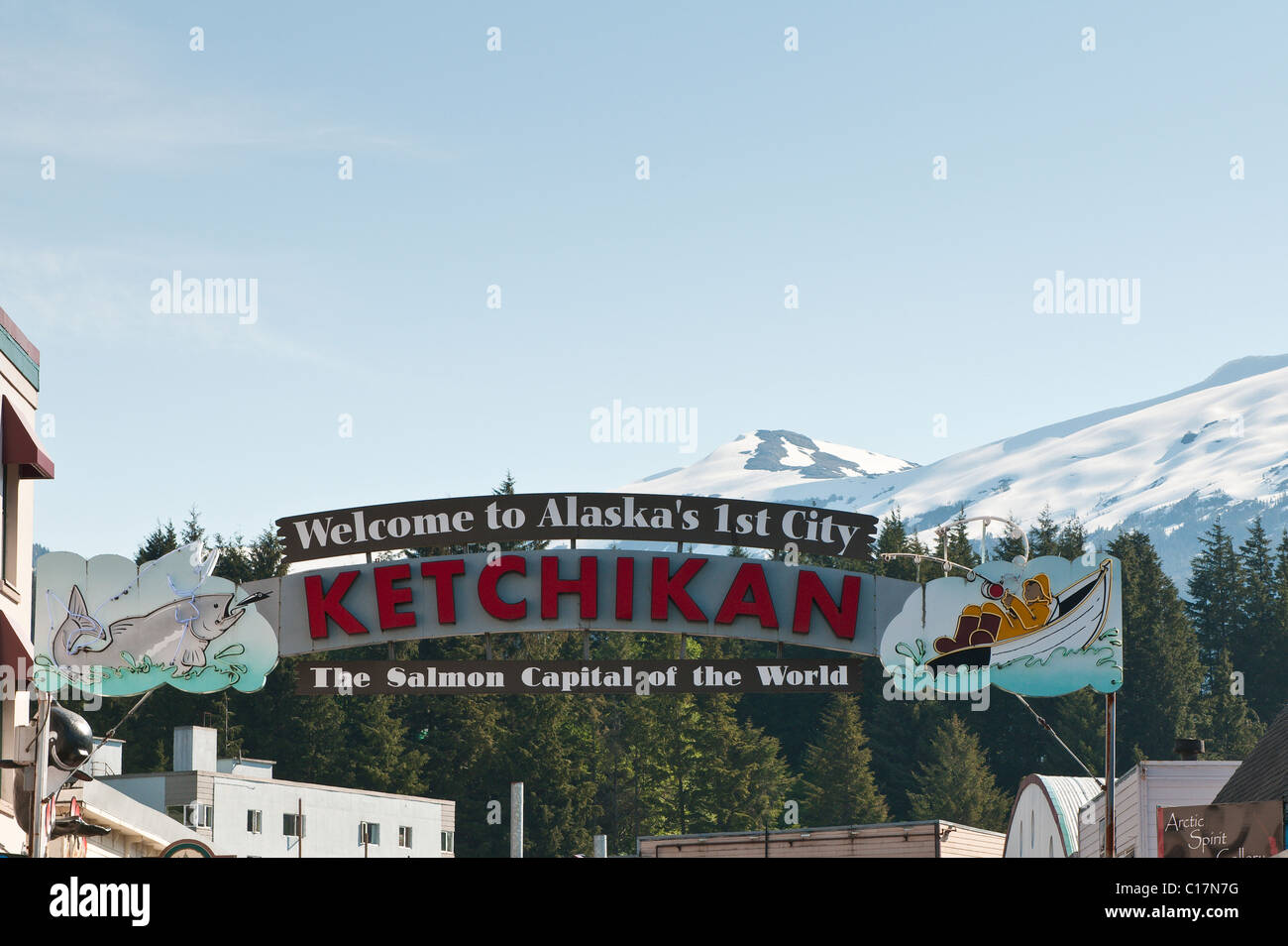 Welcome ketchikan sign alaska -Fotos und -Bildmaterial in hoher ...