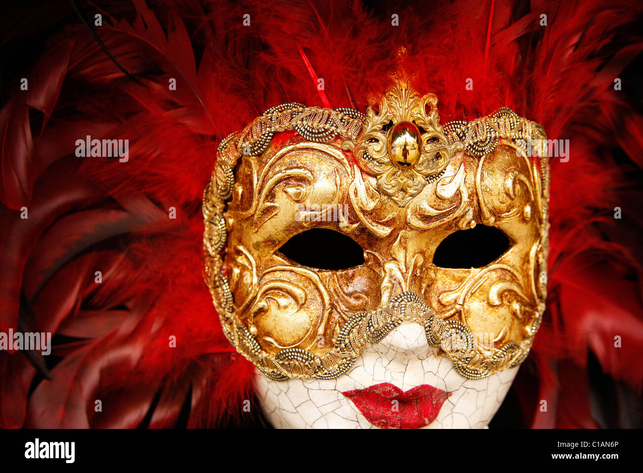 Venezianische Karneval Masken, Venedig, Veneto, Italien, Europa ...
