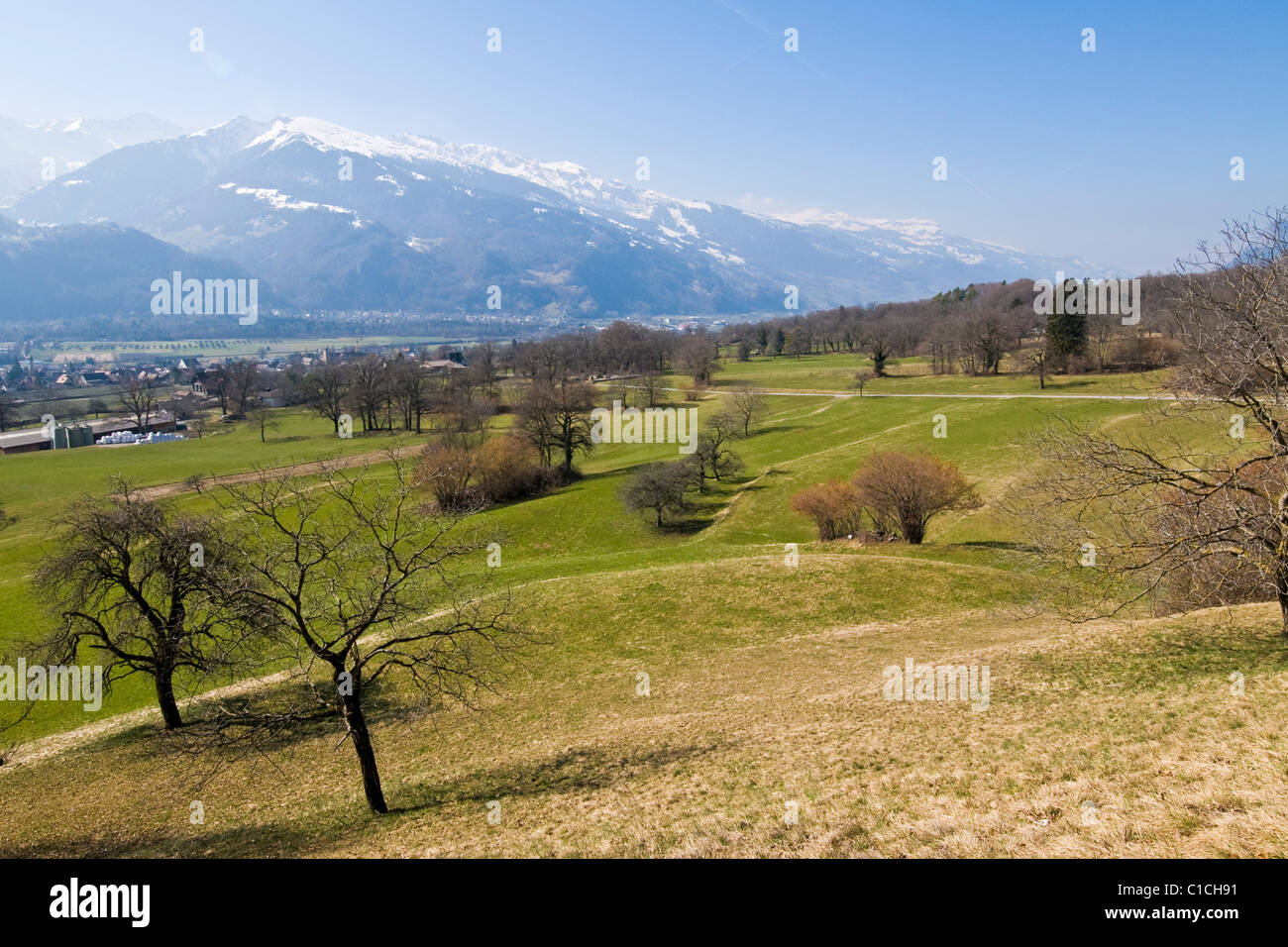 Landscape Maienfeld Switzerland Stockfotos und -bilder Kaufen - Alamy