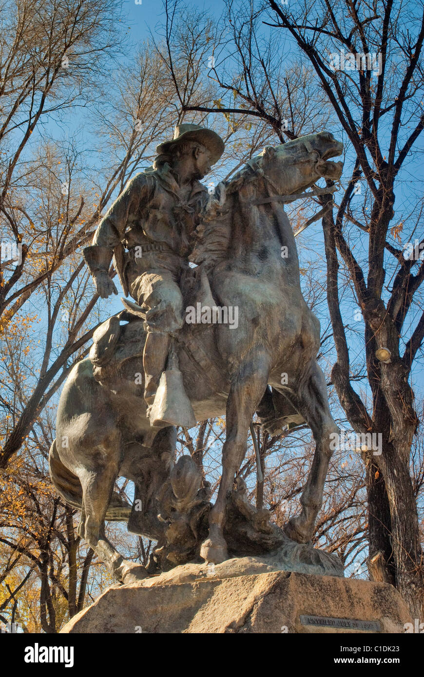 Bucky O'Neill-Cowboy-Statue von S-H-Borglum im Courthouse Plaza in ...