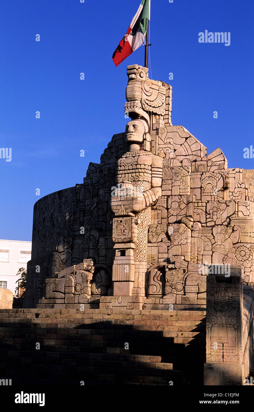 Mexiko, Yucatan State, Merida, Monumento ein la Bandera (Denkmal für ...