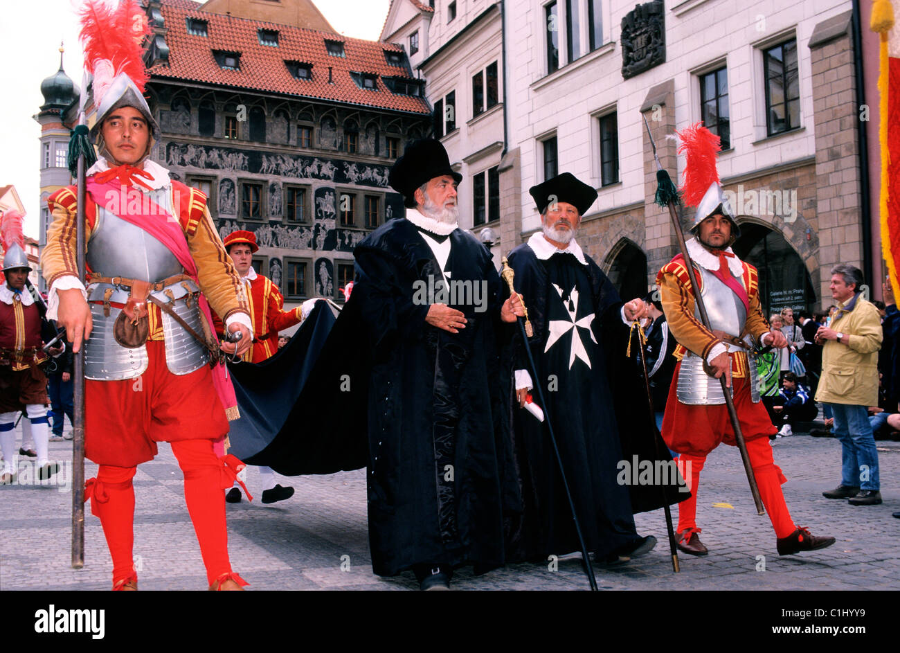Tschechien, Prag, Prozession der Ritter von Malta Bestellung ...