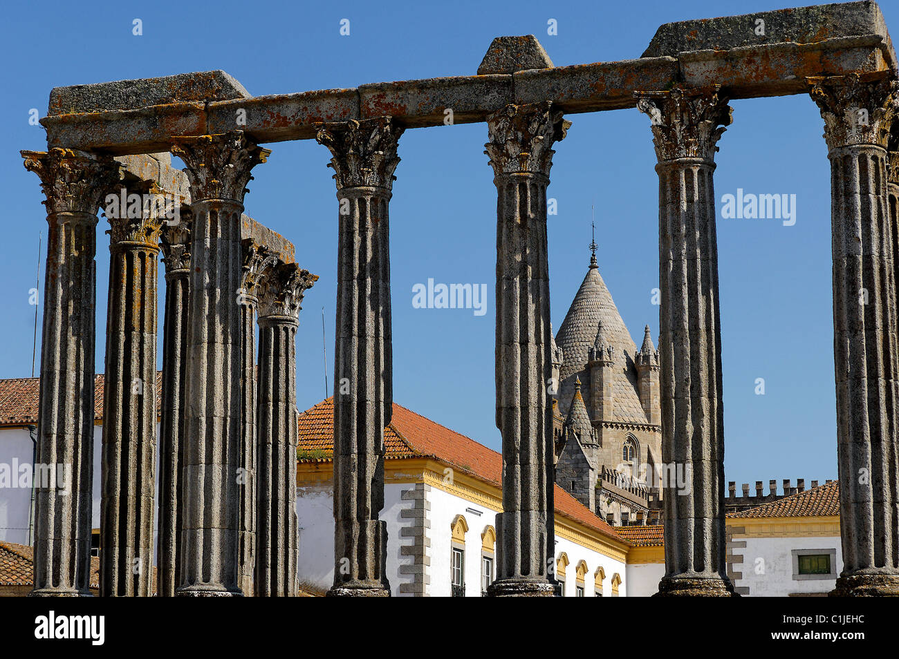 Portugal Altenjo Bezirk Evora Roman (Templo de Diana) korinthischen ...