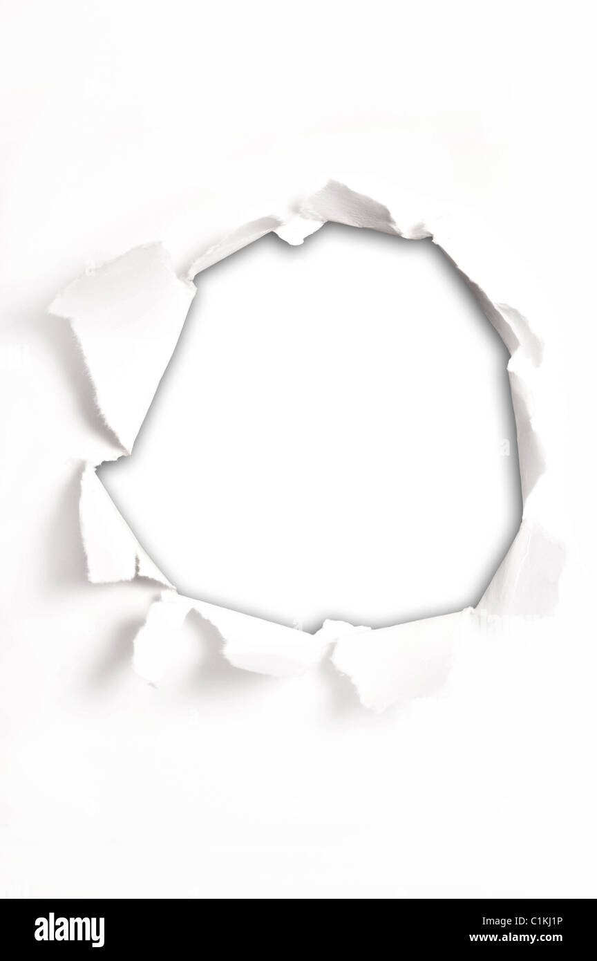 Weißes papier gerissen -Fotos und -Bildmaterial in hoher Auflösung – Alamy