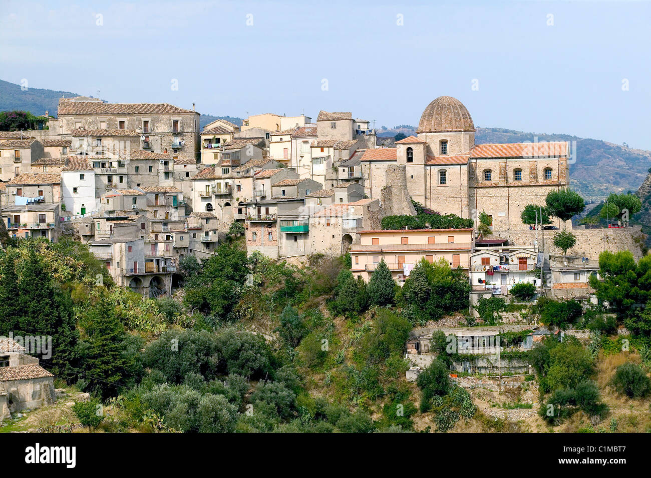 Italien, Kalabrien, Aspromonte Gebirge, Dorf von Stilo Stockfotografie ...