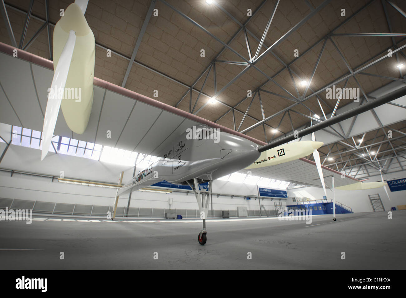 Sonne-POWERED Datensatz FLYER ist dies das erste Flugzeug der Welt ...