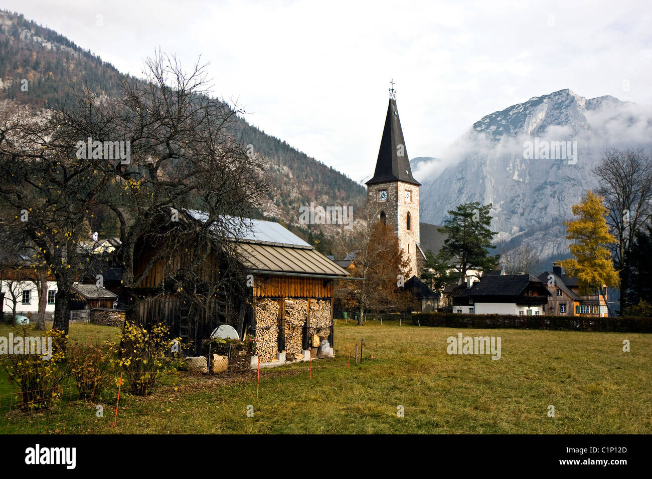 Altaussee ist eine kleine österreichische Alpendorf Stockfotografie - Alamy