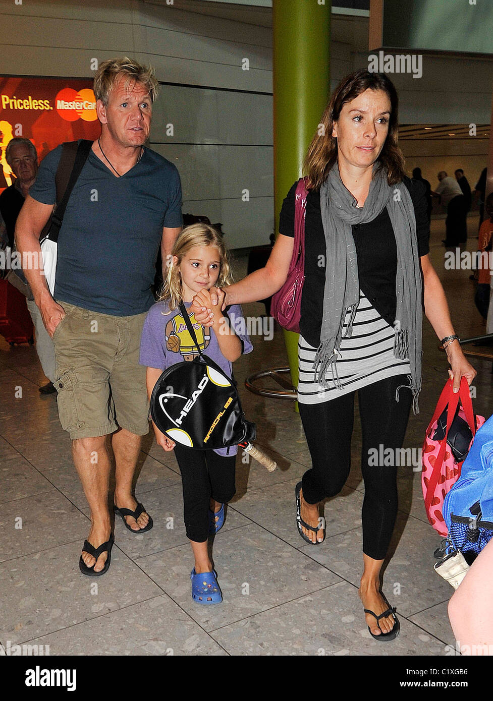 Gordon Ramsay erscheint ein wenig rot im Gesicht, als er am Londoner ...