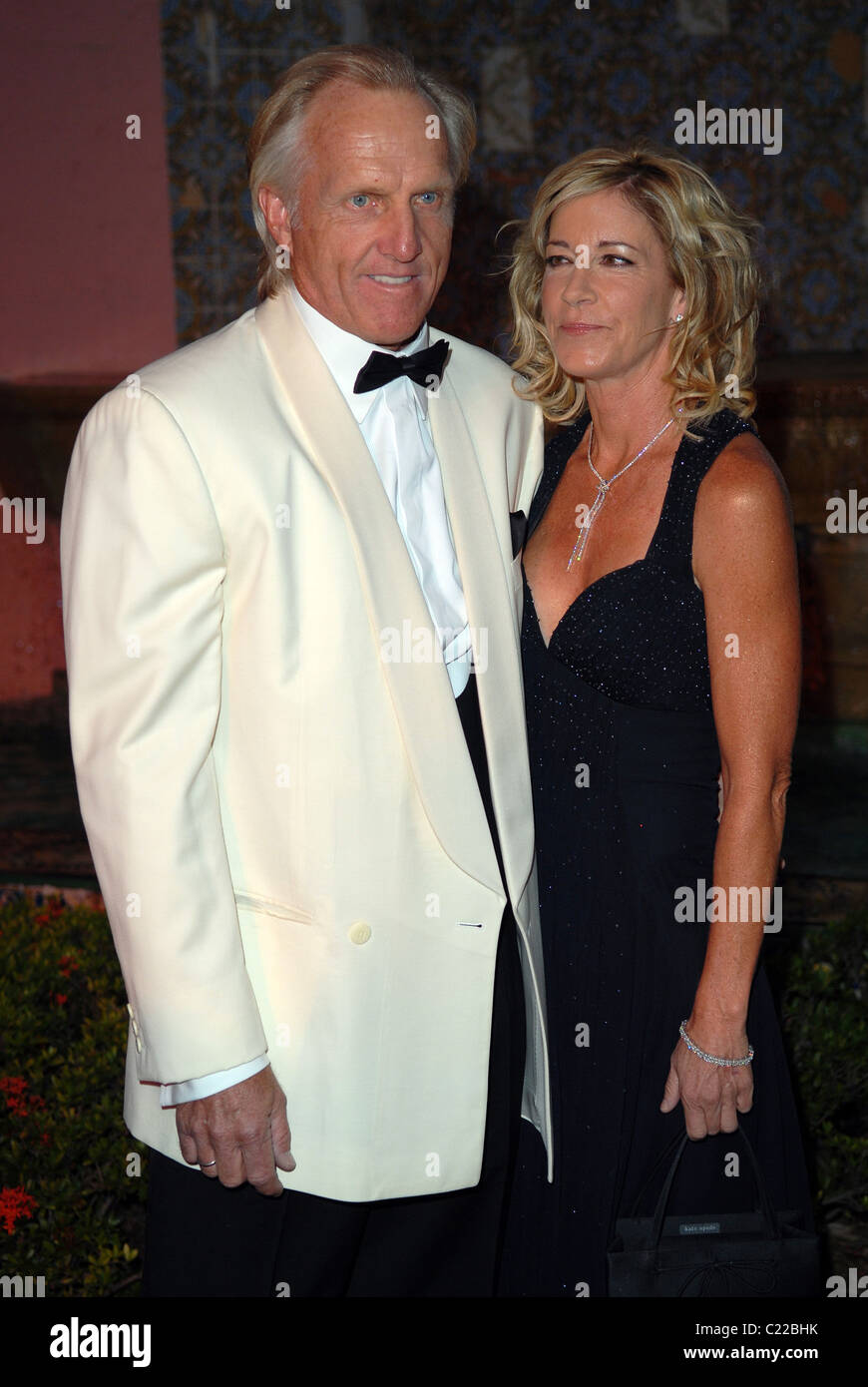 Greg Norman und Chris Evert Chris Evert jährlichen Celebrity Tennis ...