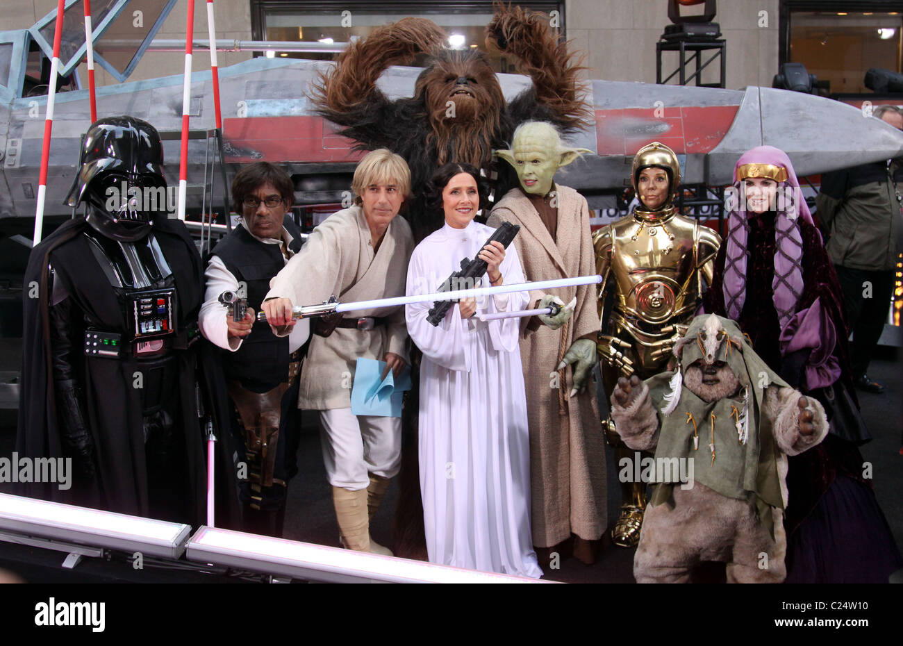 Ann Curry als Darth Vader, Al Roker als Han Solo, Matt Lauer als Luke ...