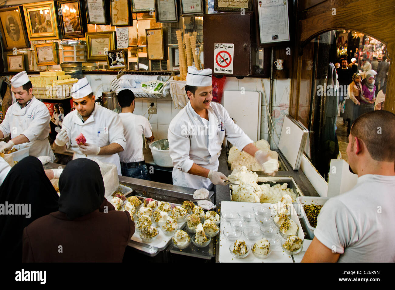 Damaskus Syrien syrische Ice Cream-Stadt Stockfotografie - Alamy