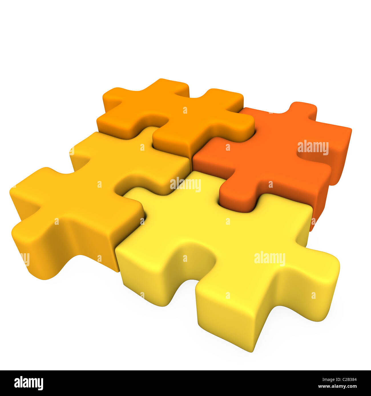 Four pieces puzzle color metaphor -Fotos und -Bildmaterial in hoher ...
