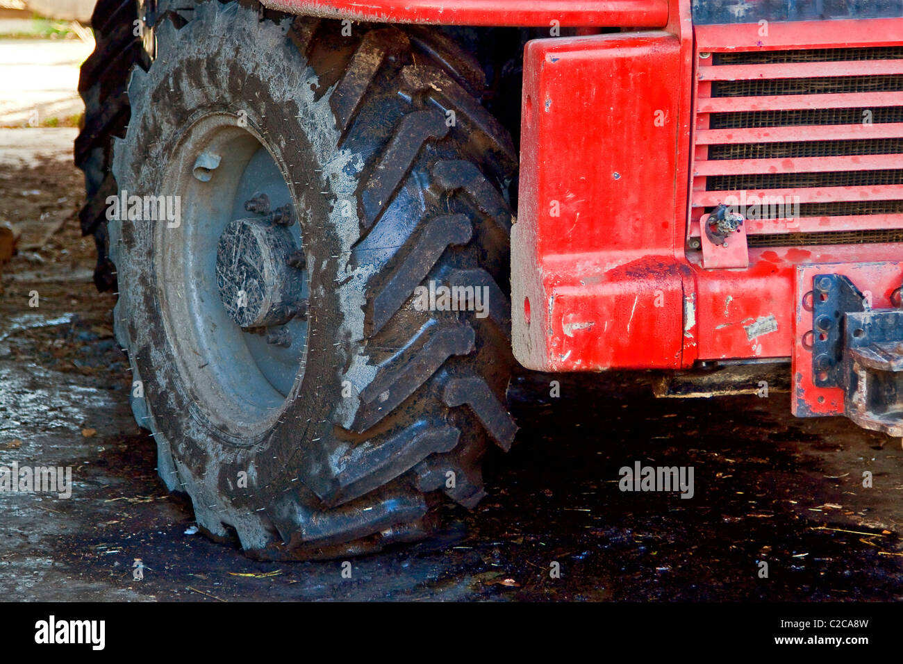 Close Up des Traktors zu arbeiten Stockfotografie - Alamy