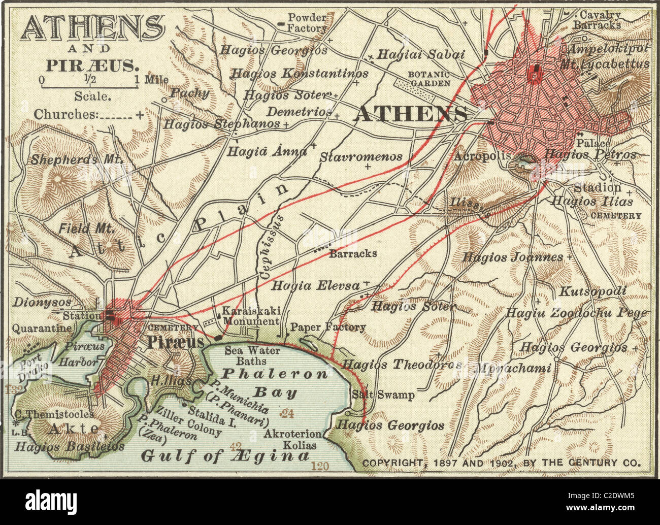 Map Of Athens Stockfotos und -bilder Kaufen - Alamy