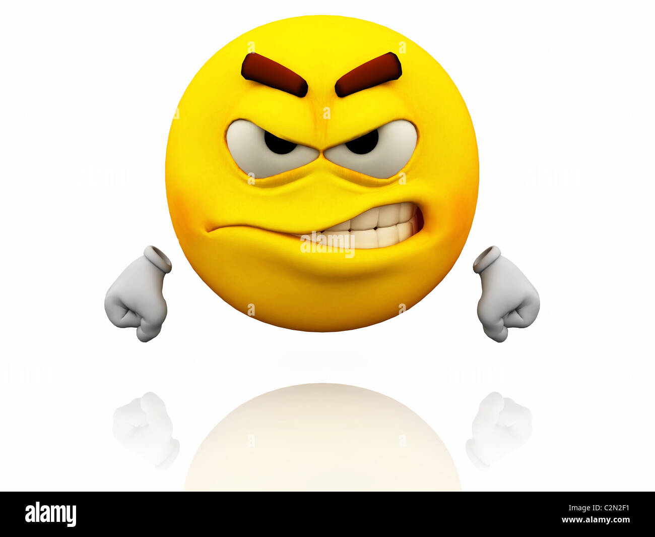 Smiley, Emoticons. Gesichtsausdruck. Wütend emotionalen Ausdruck auf ...