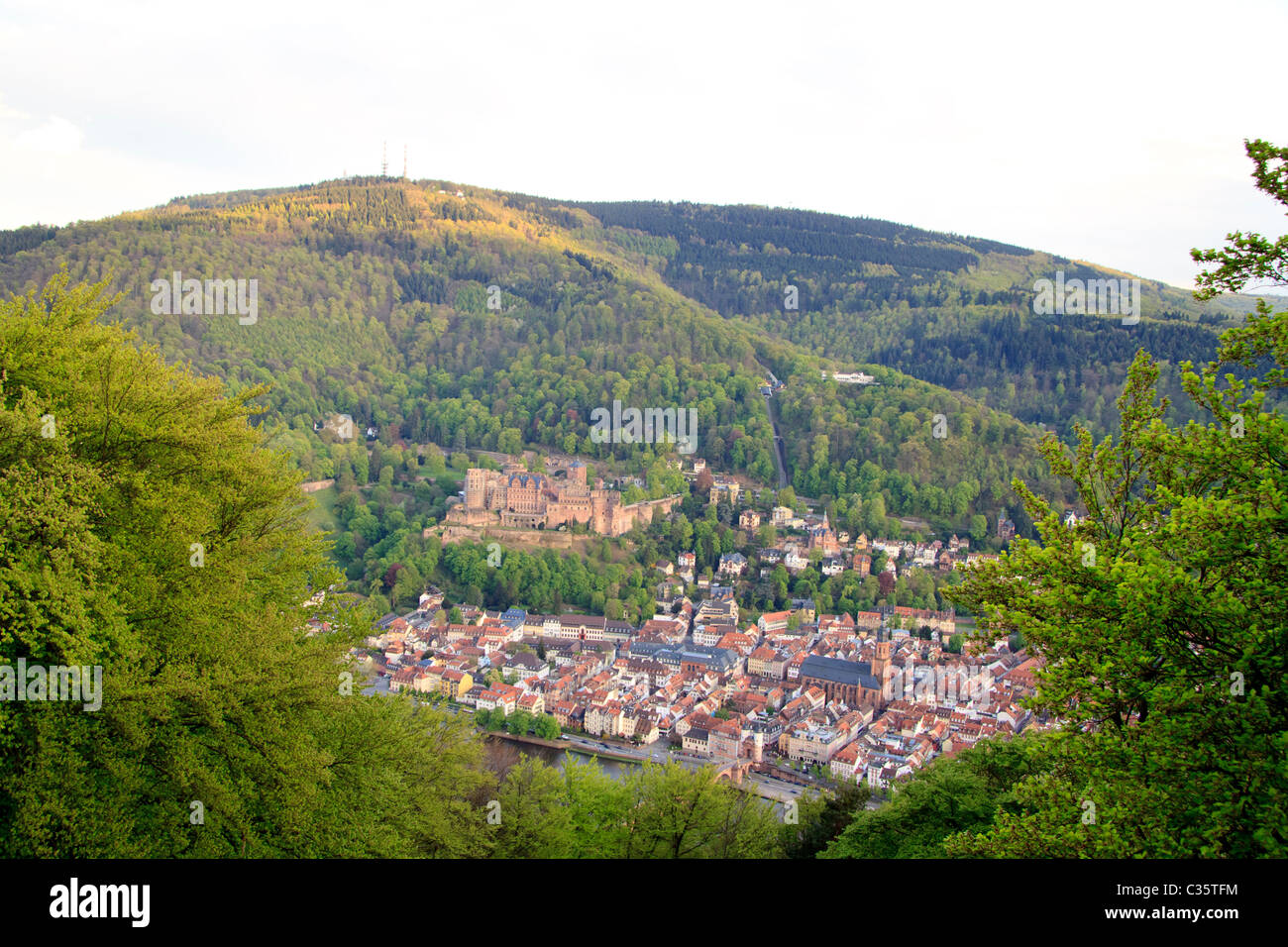 Heidelberg castle aerial -Fotos und -Bildmaterial in hoher Auflösung – Alamy