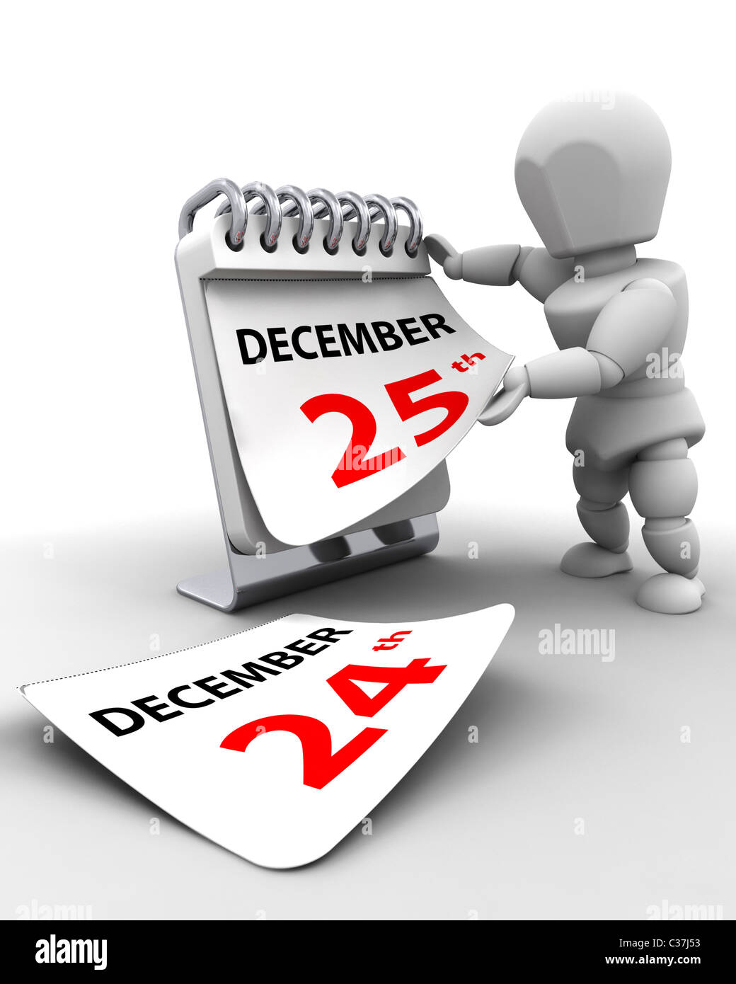 3d render man calender tearing -Fotos und -Bildmaterial in hoher ...