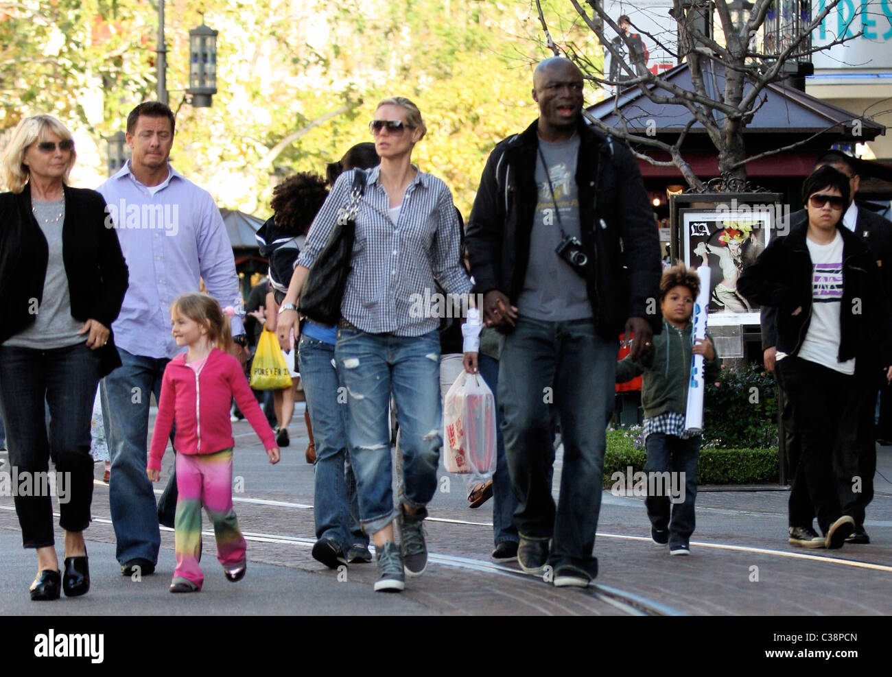 Heidi Klum und Seal in Hollywood mit ihren Kindern Leni Klum, Henry ...