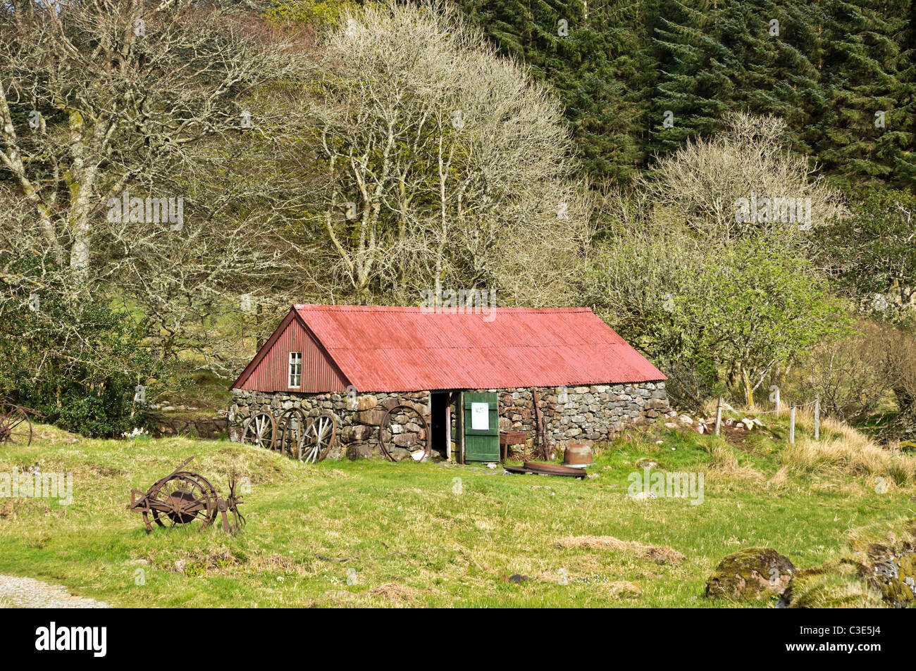 Das Bull-Haus am Auchindrain Township Open Air Museum in Argyll ...