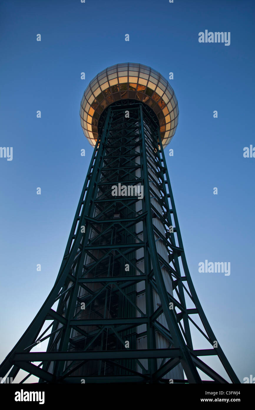 Knoxville, Tennessee - The Sunsphere, ein 266-Fuß hohen Aussichtsturm ...