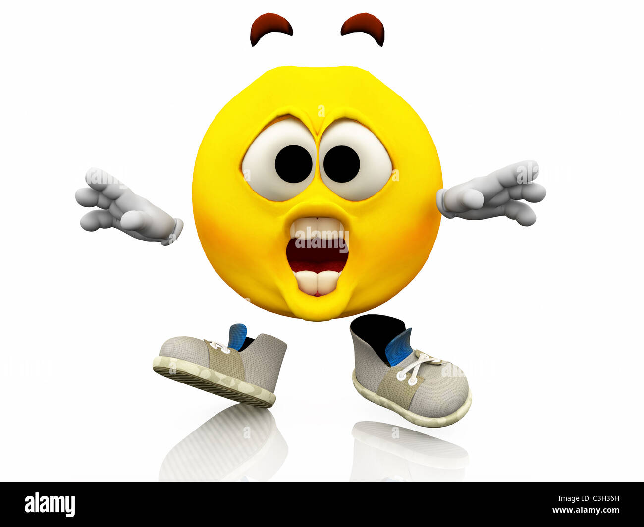 Smiley, Emoticons. Gesichtsausdruck. Überrascht emotionalen Ausdruck ...