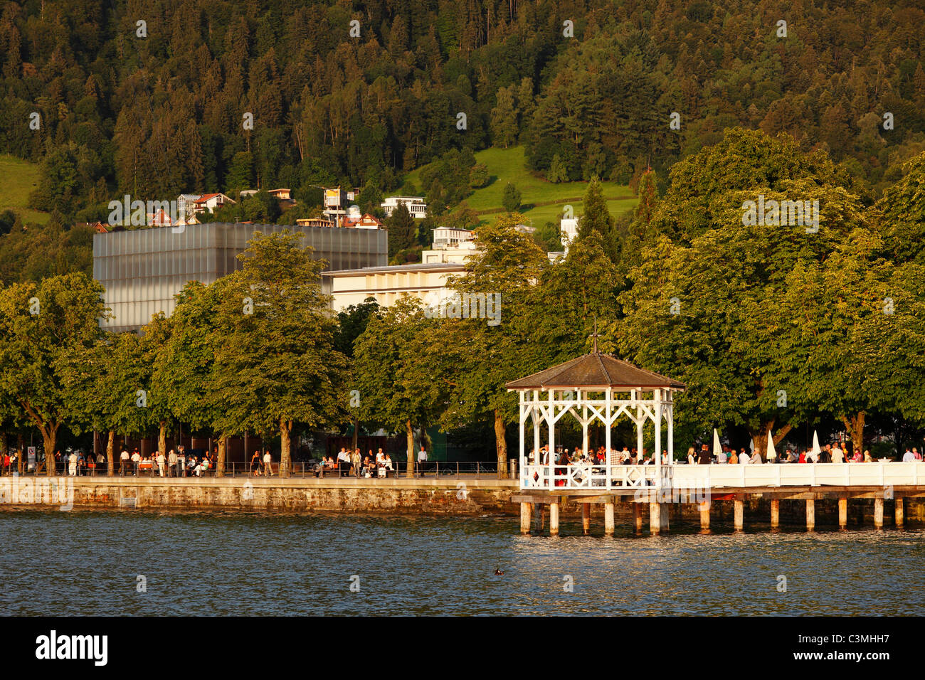 Österreich, Vorarlberg, Bregenz, Blick auf den Bodensee Stockfotografie ...