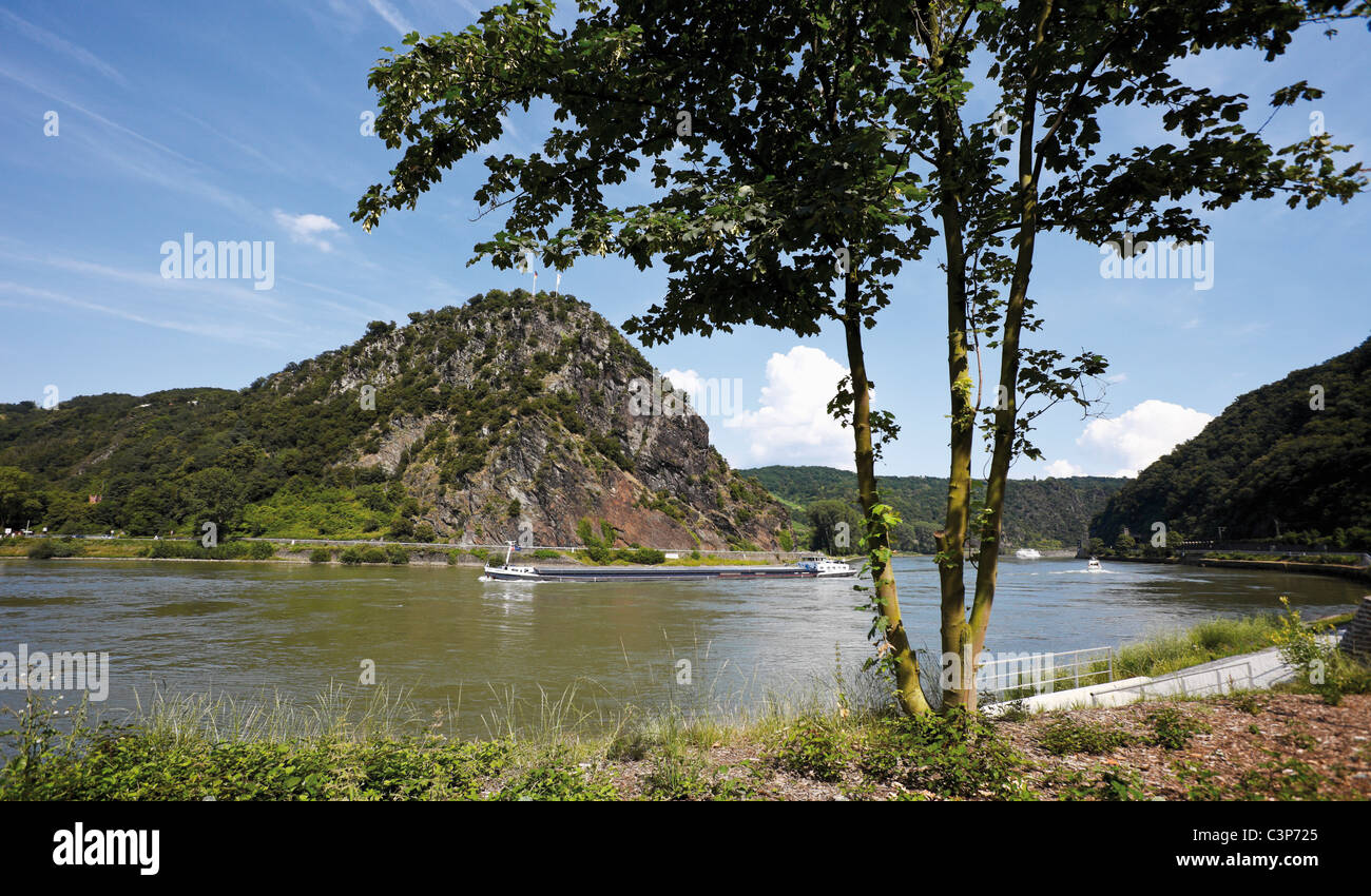 Loreley Rock On River Rhine Stockfotos & Loreley Rock On River Rhine ...
