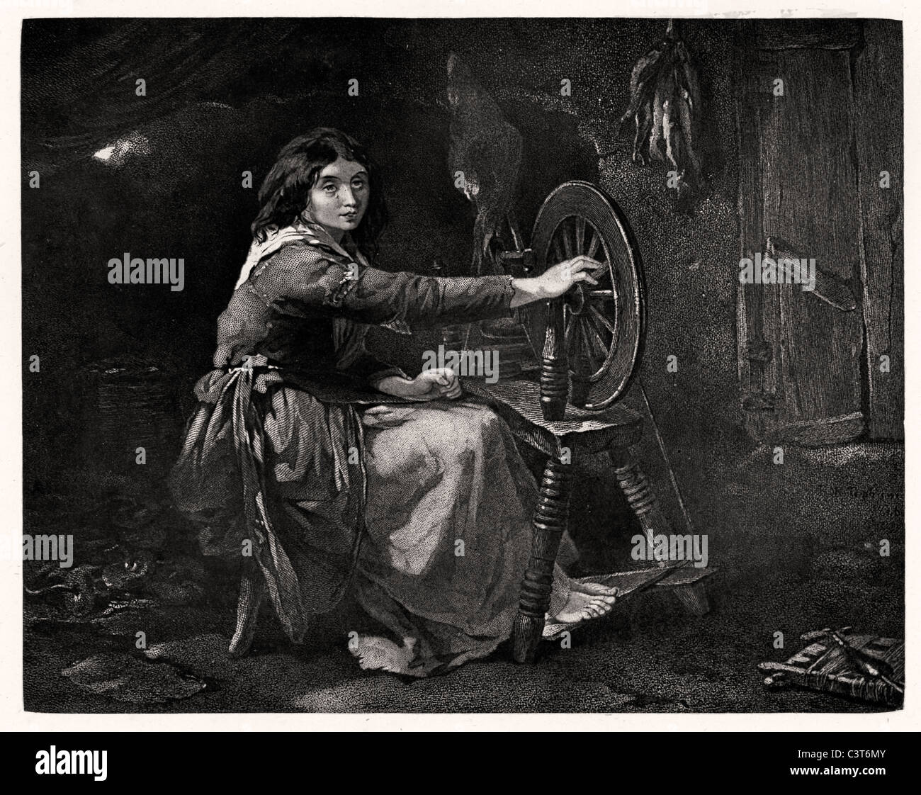Frau am spinnrad gemälde -Fotos und -Bildmaterial in hoher Auflösung ...